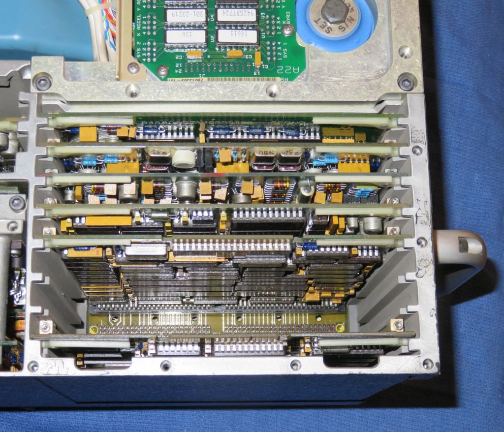 Honeywell LASEREF Inertial Measurement Unit PCBs A1,A4-A8 in Card Cage Honeywell LASEREF Inertial Measurement Unit PCBs A1,A4-A8 in Card Cage